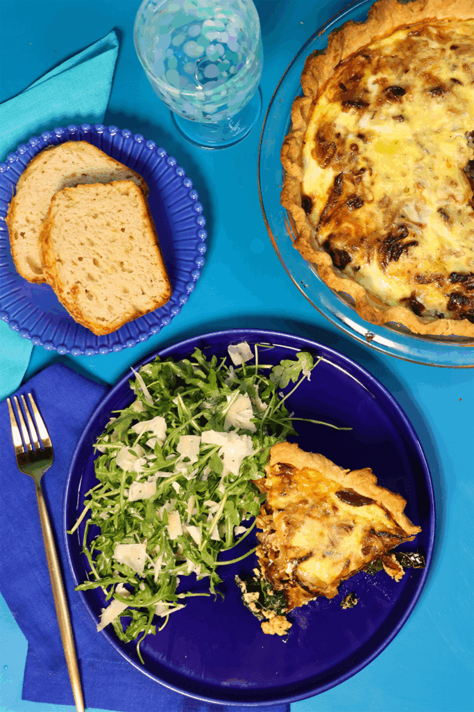 Bacon, Kale, and Gruyere Quiche - Dope Kitchen